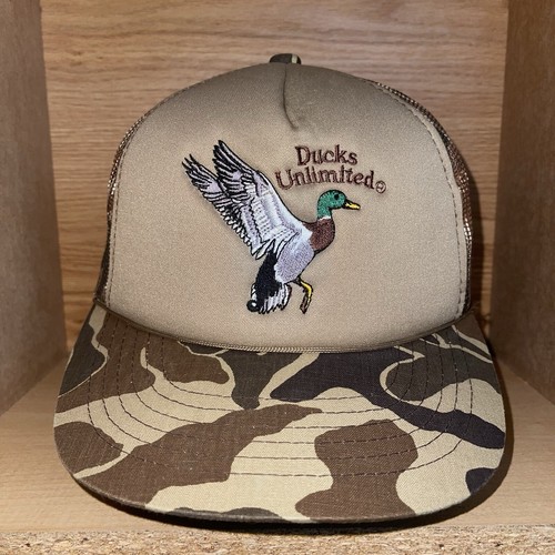 Vintage Ducks Unlimited Hat MALLARD Trucker Mesh Hunting Snapback Cap ...