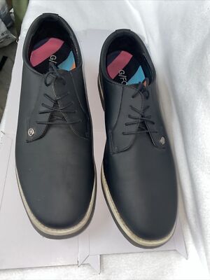 G/Fore G4 Gallivanter Golf Shoes Onyx Black Leather G4MC20EF01 Men’s 13 ...