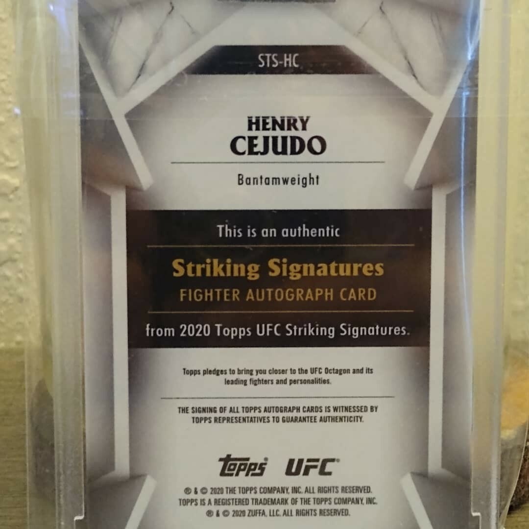 2020 Topps UFC Striking Signatures Henry Cejudo Orange SSP /50 | eBay