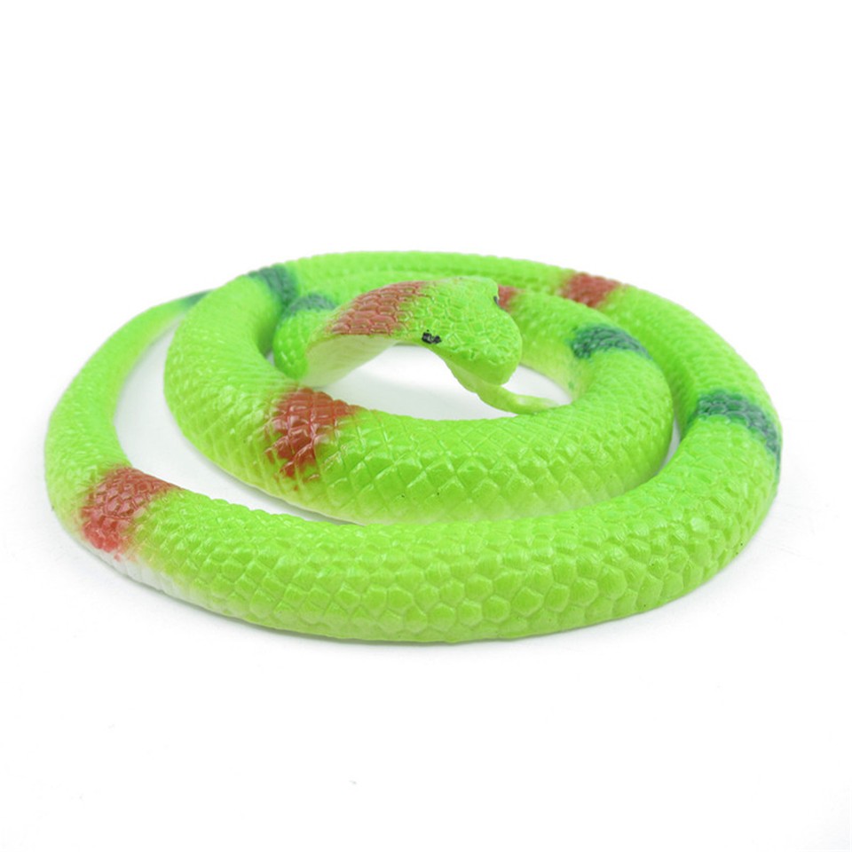 75cm Rubber Snake Fake Reptile Model Trick Prank Toy Funny Gift Garden ...