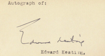 EDWARD KEATING - SIGNATURE(S) | eBay