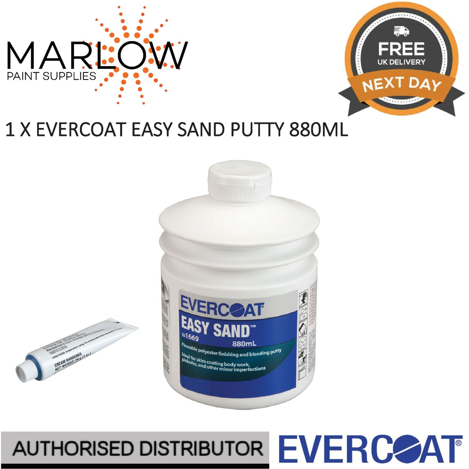 EVERCOAT 101669 EASY SAND POLYESTER PUTTY/STOPPER 880ML - WITH BPO ...