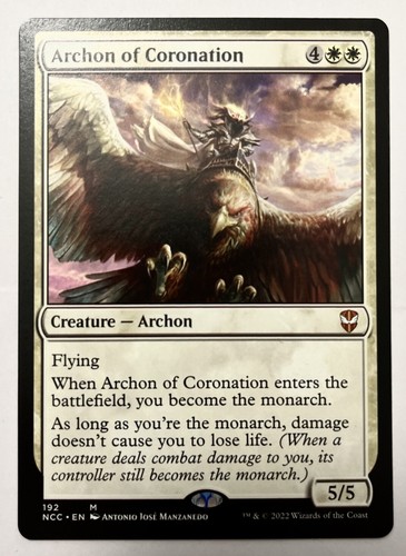Mtg Archon of Coronation [Streets of New Capenna Commander] #192 ...