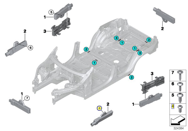 BMW Torx Self-Tapping Bolt Screw 4.1 mm x 16 mm 9907551 07129907551 New ...