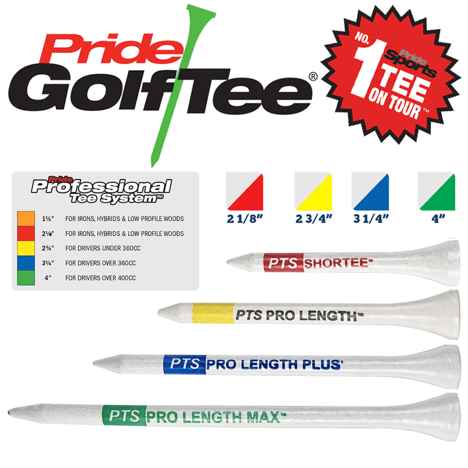 NEW 2026 PRIDE PRO LENGTH BAMBOO GOLF TEES BUMPER PACKS / MULTI BUY ...