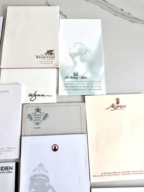 Lot of 26 Hotel Note Pads France, UK, Portugal, Italy, NYC, Spain ...