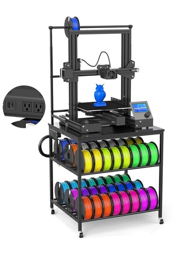 3D Printer Stand with Filament Storage, Adjustable Height 3D Printer ...