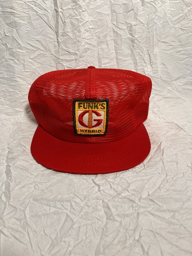 Vintage K-Brand Funk's G Hybrid All Mesh Snapback Trucker Hat Red USA ...