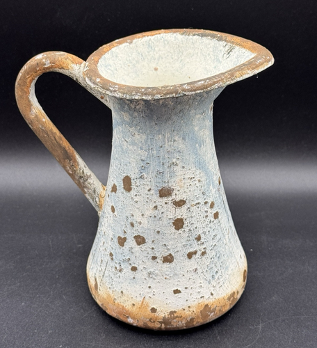 Country Chippy Rustic Metal Pitcher / Vase, 6" tall and 3.5" Diameter ...