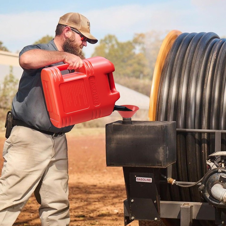 2 Pack 5 Gallon Gas Can Storage Container Can No-Spill with Visible ...