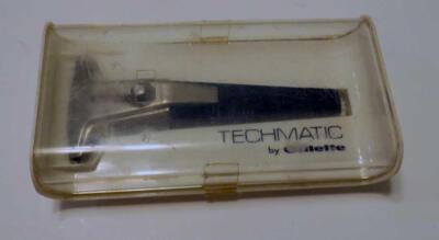 VINTAGE GILLETTE TECHMATIC SAFETY RAZOR IN CLEAR BOX | eBay
