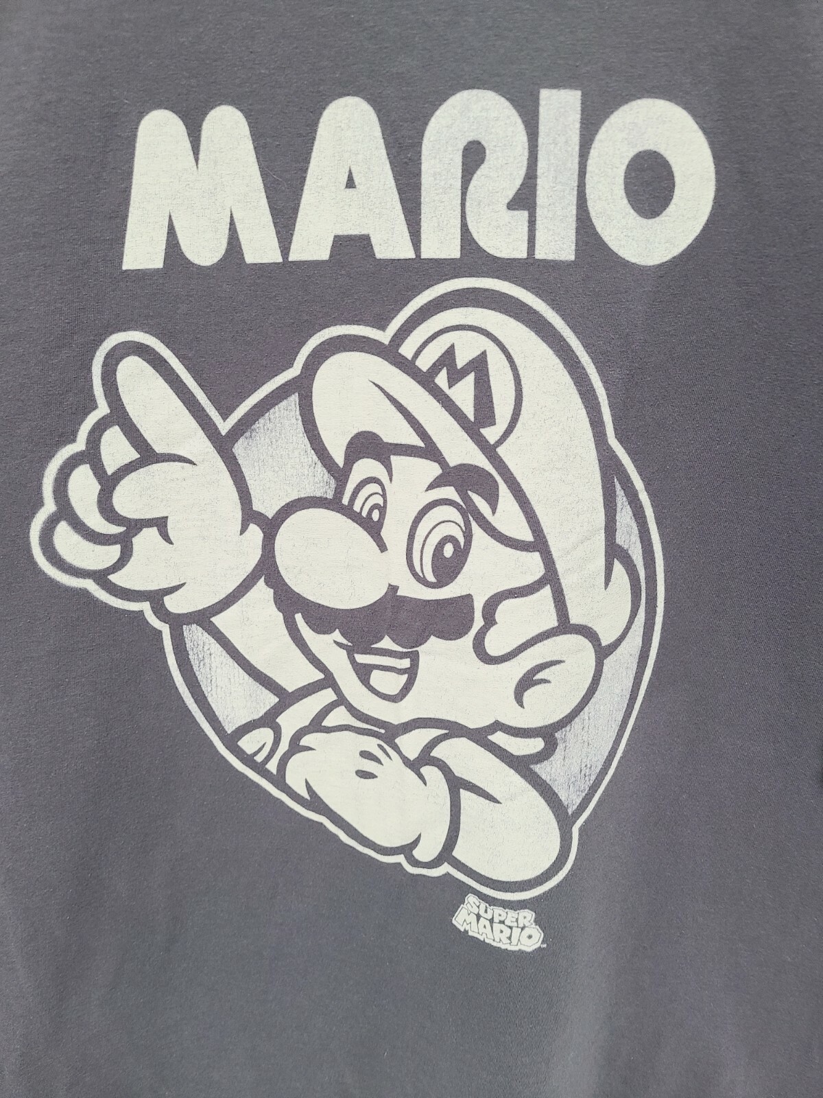 Nintendo Official Super Mario Dark Grey Size L Mens T… - Gem