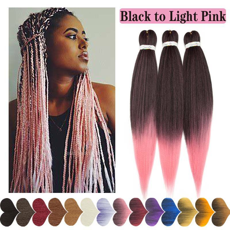 US EZ Braids Pre-stretched Braiding Hair Extensions Ombre Jumbo Braids ...