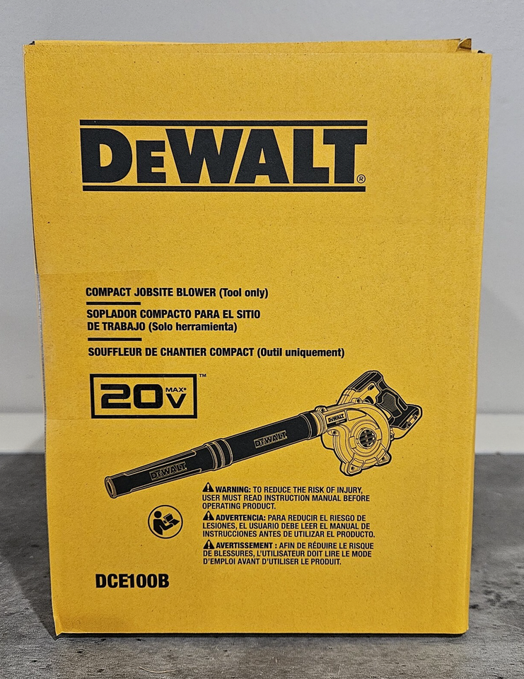 NEW DeWALT DCE100B 20V Cordless Blower 20 Volt MAX Compact Jobsite ...