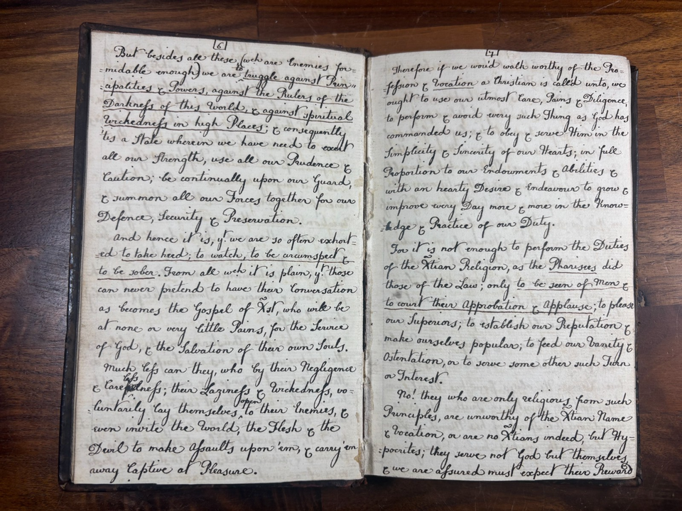 Manuscript - Itinerant Anglican Minister, Circa 1750, W/ Original ...
