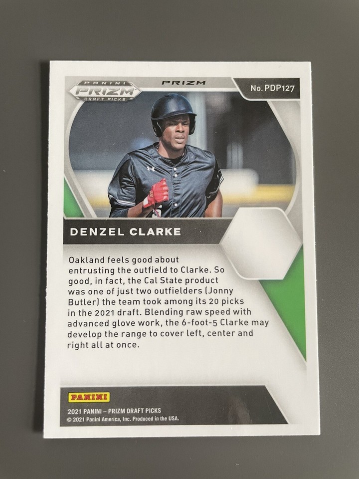 2021 Panini Prizm Draft Picks Hyper Green & Yellow Prizm Denzel Clarke ...