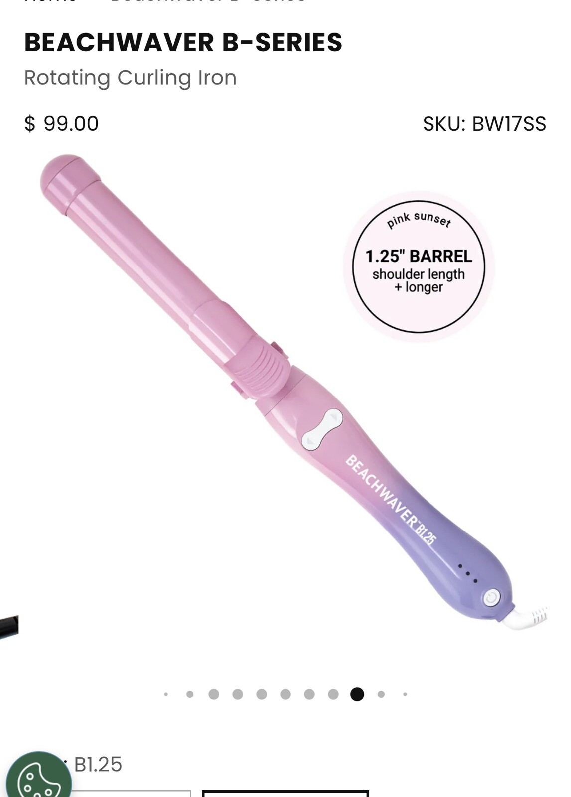 Beachwaver B1 Rotating Curling Iron in Pink Sunset 1" Authentic | eBay