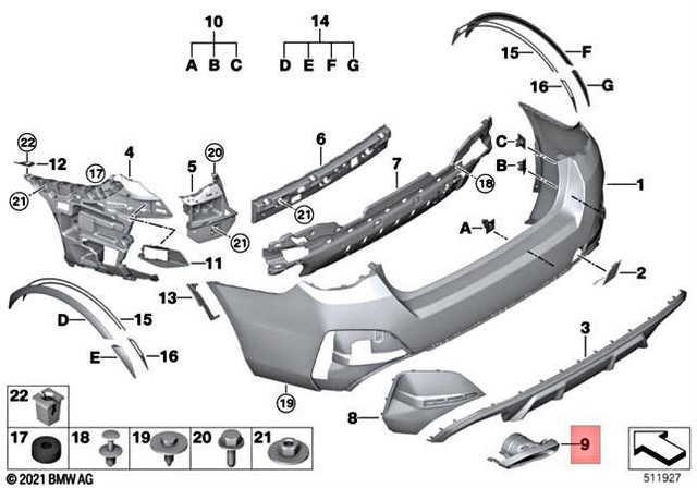 Genuine OEM Exhaust Tail Pipe Tip for BMW 51128058660 for sale online ...