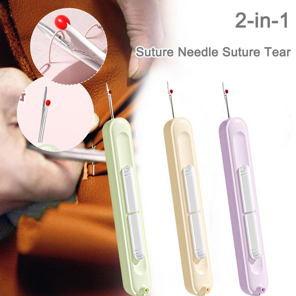 Portable 2in1 Needle Threader and Seam Ripper Sewing Needle Threading ...