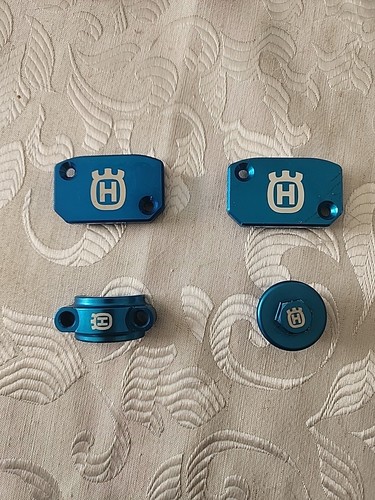 Anodized Genuine Husqvarna Reservoir Caps, Lever Clamp, Oil Fill Plug ...