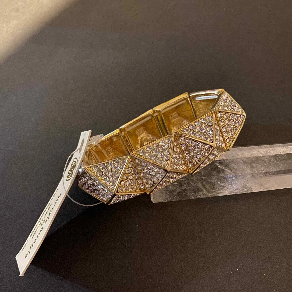 Amrita Singh Gold Enamel Stretch Statement Bracelet yuskin.pt