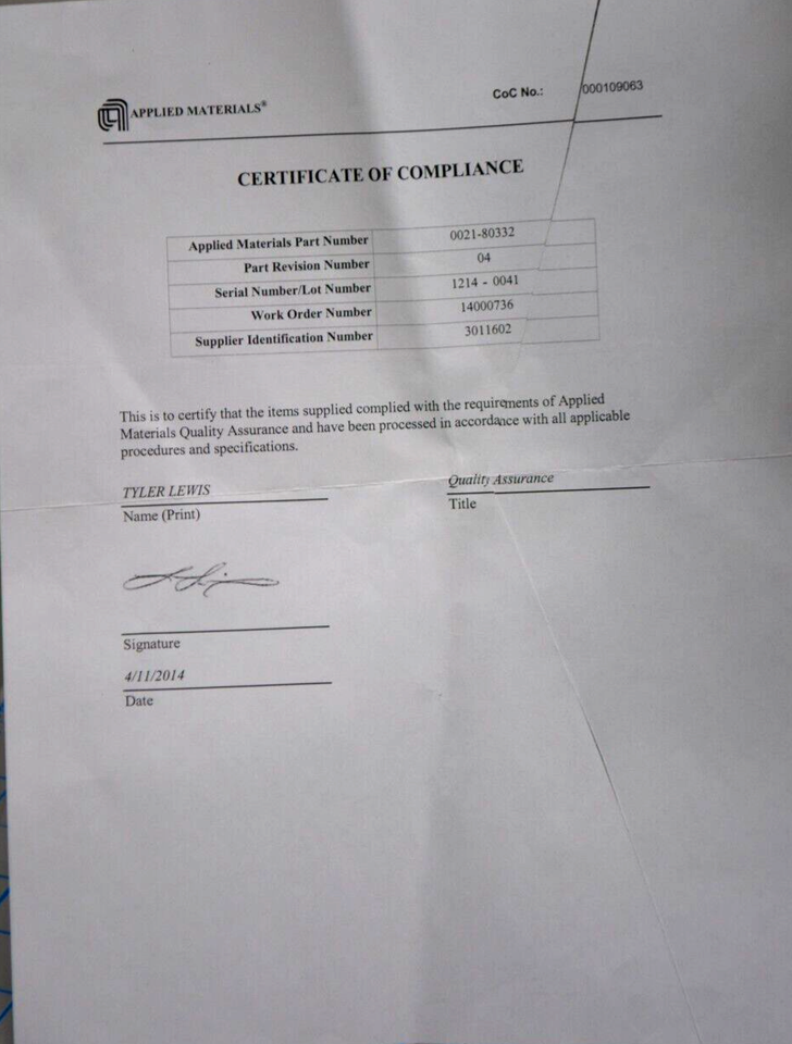 0021-80332 / FLUX OPTIMIZER MONOLITHIC 3.10 / APPLIED MATERIALS AMAT | eBay