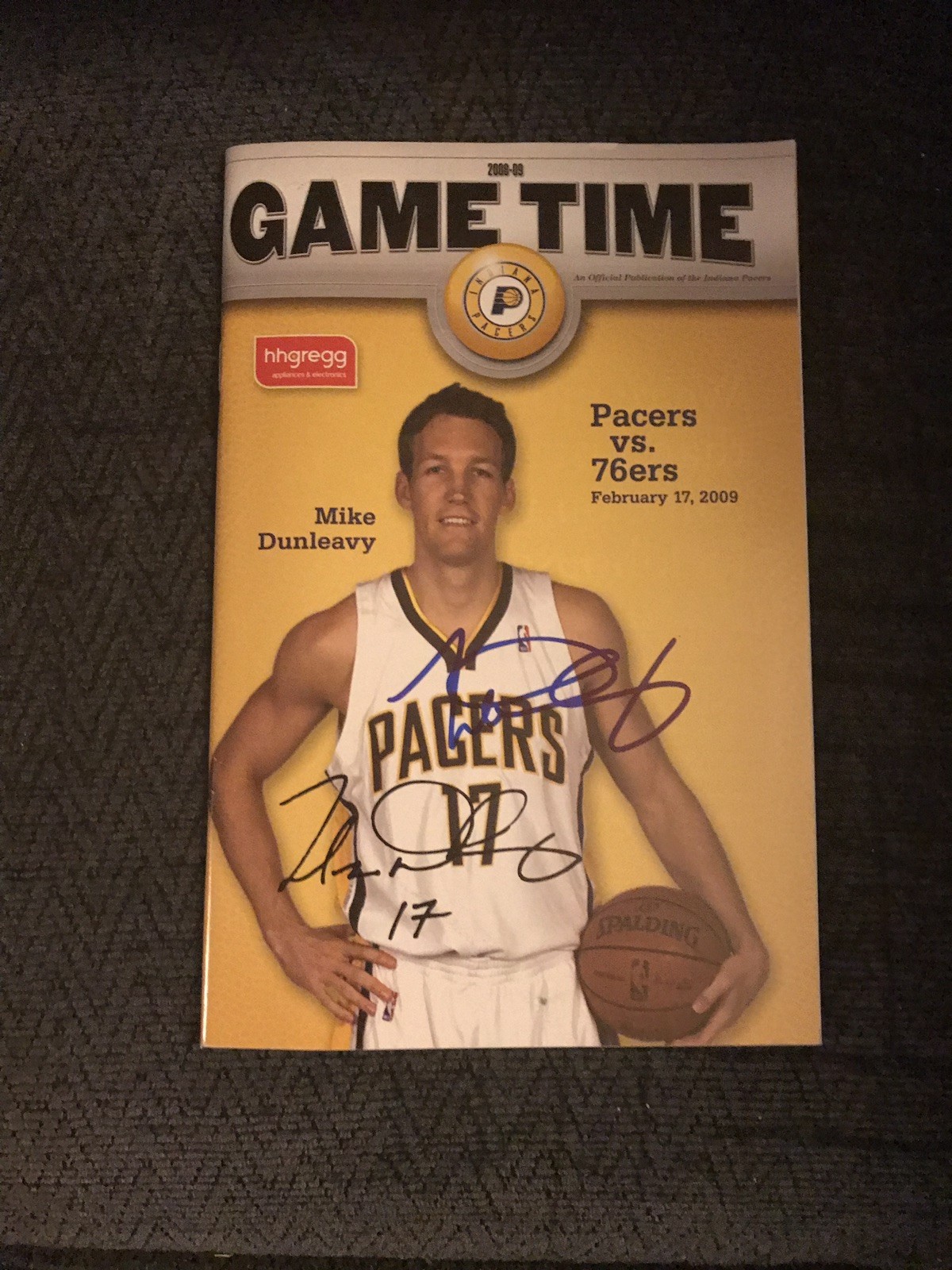 Indiana Pacers Gametime Program Magazine Signed By Mike Dunleavy Jr | eBay
