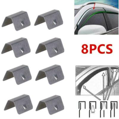 8PCS Wind Rain Deflectors Channel Metal Universal Clips For Heko G3 ...