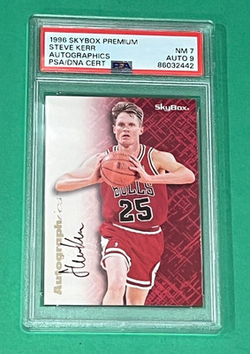 1996-97 SKYBOX PREMIUM AUTOGRAPHICS STEVE KERR AUTO PSA 7 AUTO 9 | eBay