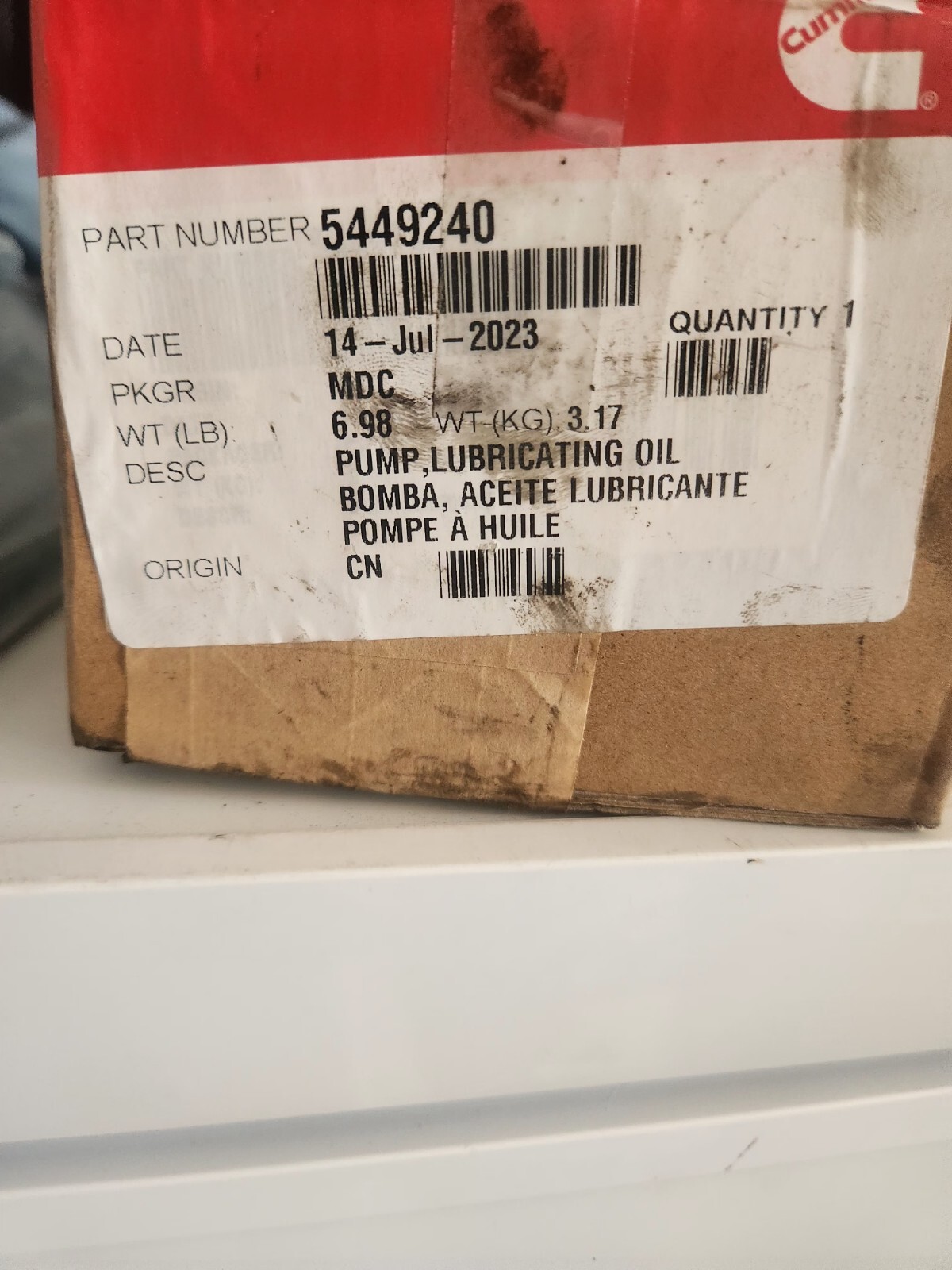 Genuine Cummins 5449240 Pump Lubricating Oil for sale online | eBay
