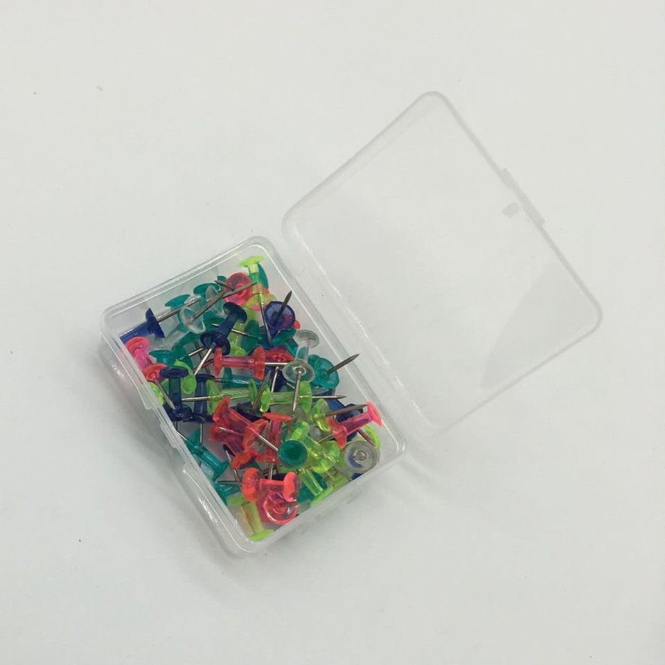 40 Pcs Coloured Thumb Tacks Thumbtack Bulletin Board Push Pins ...
