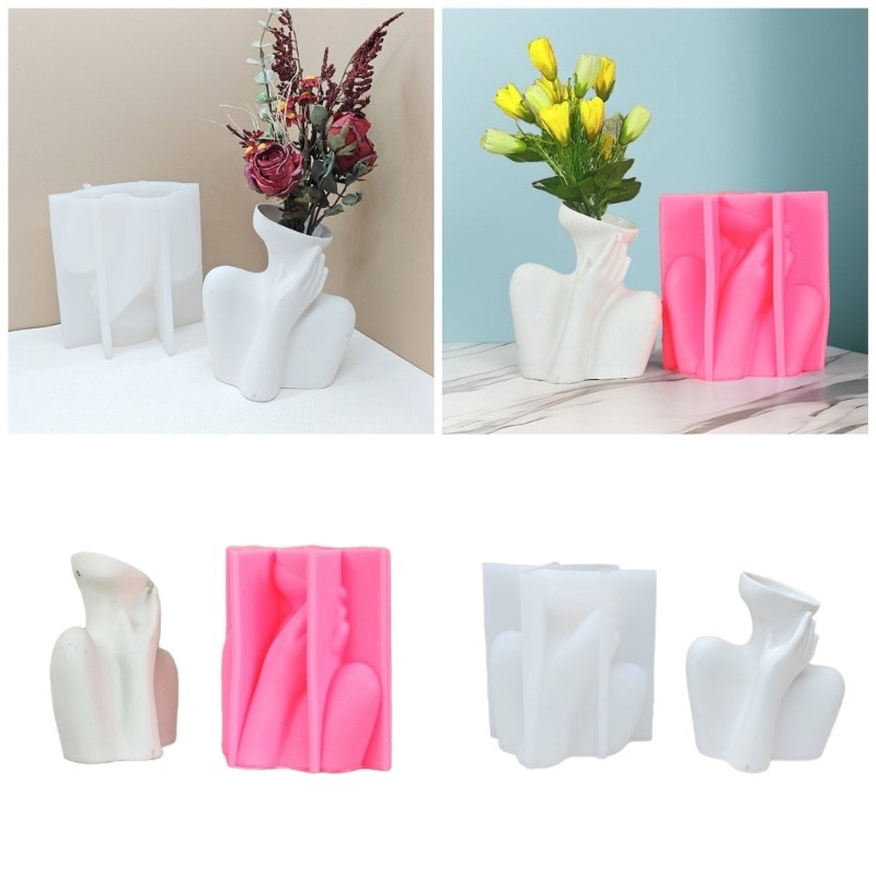 Human Body Flower Pots Silicone Mold Concrete Holder Molds Molds | eBay