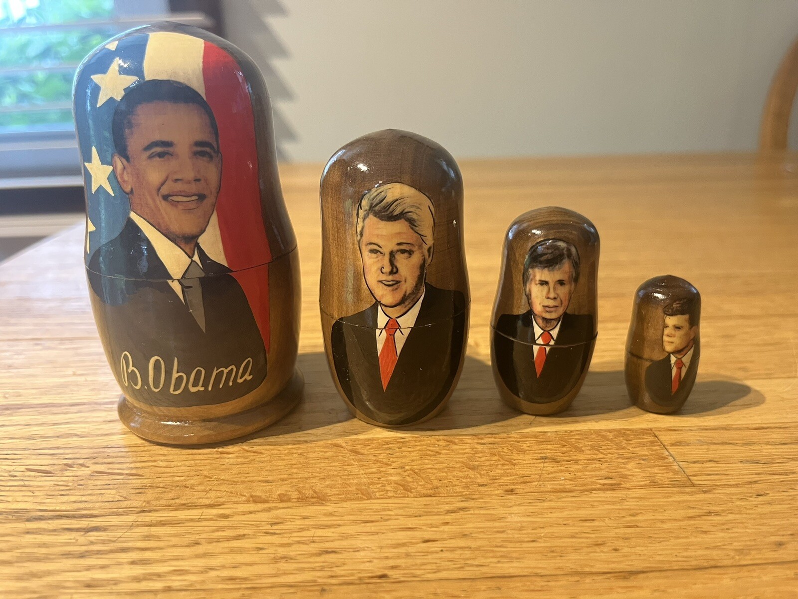 Obama Matryoshka Nesting Doll Set 4 Democratic Presidents 6” Vintage ...