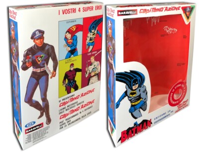 (Italian) CAPTAIN ACTION BATMAN BOX for 12" Action Figure Costume (BOX ...