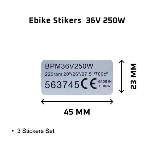 3x Motor Sticker Decal 36V 250W Road Legal Ebike Sticker | eBay UK
