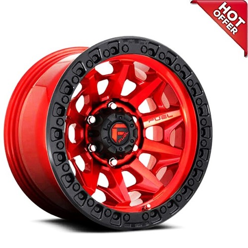 20x9 Fuel Wheels D695 Covert 8x170.00 CANDY RED BLACK Ring Off Road Rim ...