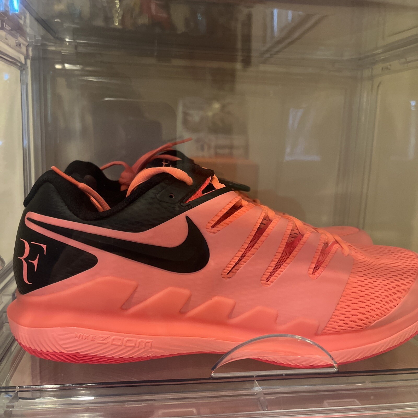 Roger Federer Shoe- Nike air zoom vapor x Hc lava glow (Size 12.5) | eBay