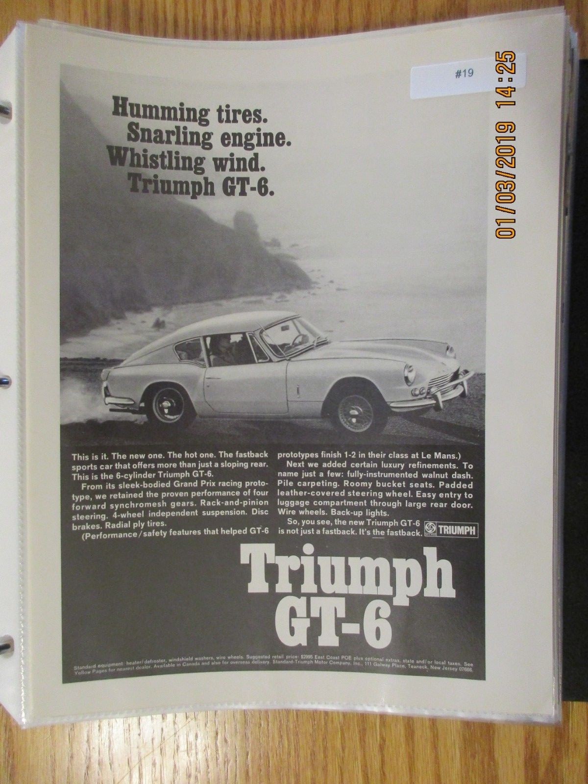 TriumphAdv#61 Advertisement 1968 Triumph GT 6 Fastback | eBay