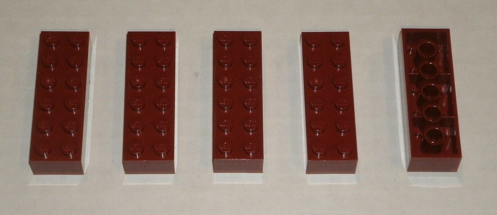 LEGO NEW 2x6 Dark Red Brick (5x) 4496339 4249698 6089268 Brick 44237 | eBay