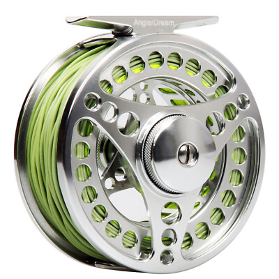 Fly Fishing Reel 3/4 5/6 7/8 9/10WT Large Arbor Fly Reel Combo Fly Line ...