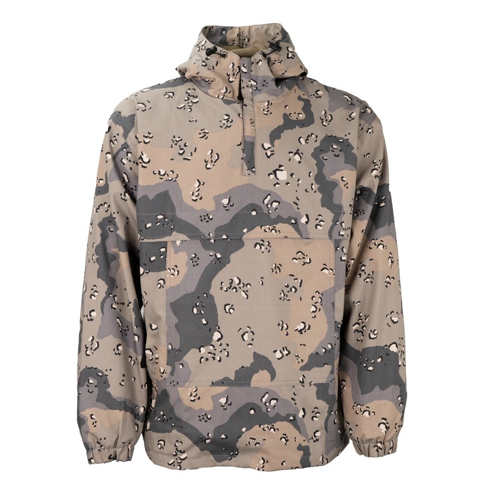 Military Style Summer Anorak - Blue Chocolate Chip Camo- 100% Cotton ...