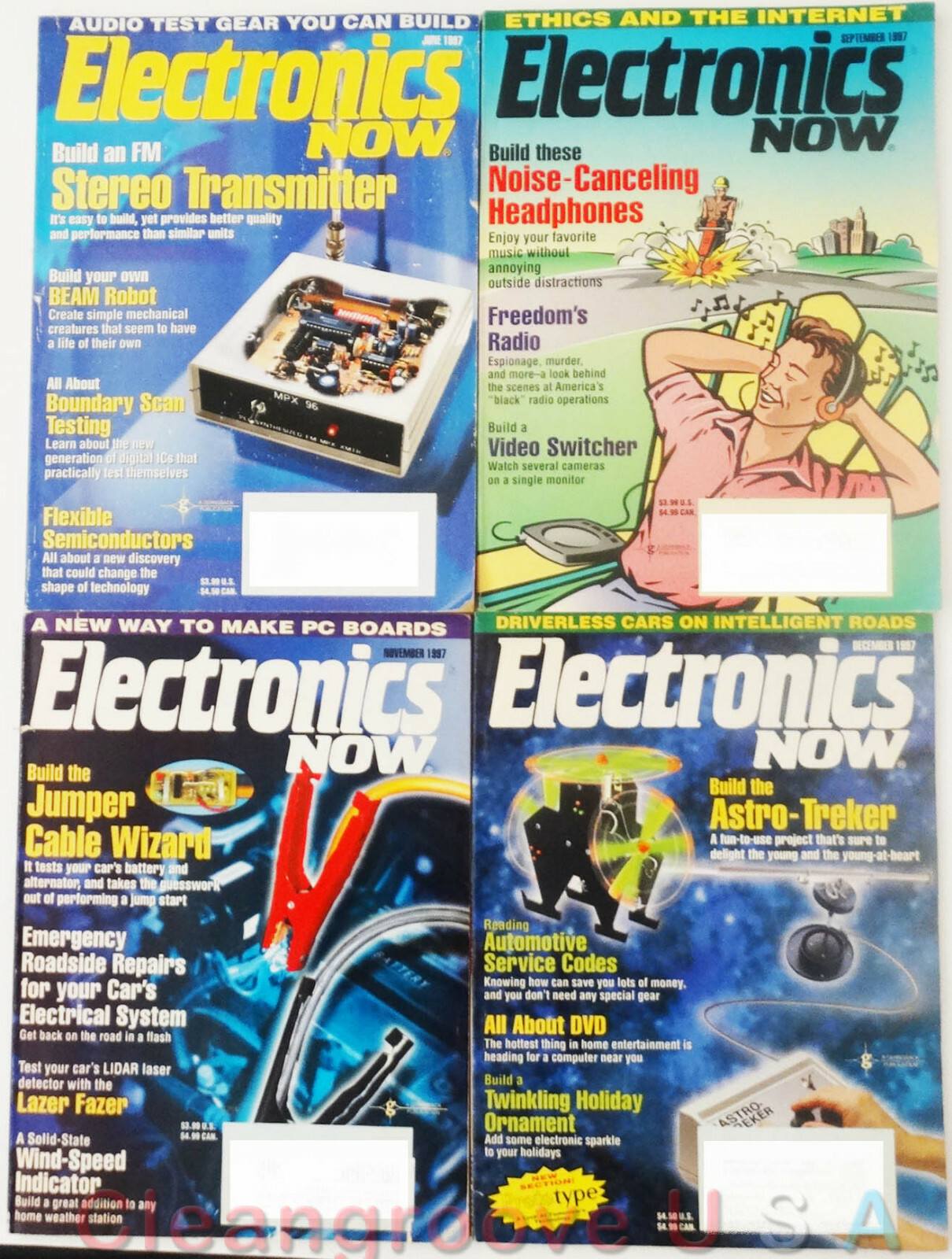 Qty:4) Electronics NOW Magazines 1997 Jun/Sep/Nov/Dec Complete & Good ...