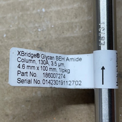 Waters XBridge Glycan BEH Amide Column, 130Å, 3.5 µm, 4.6 mm X 100 mm ...
