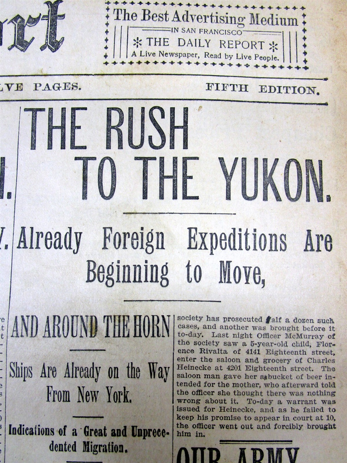 Klondike Gold Rush Newspaper