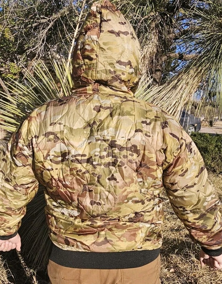 Woobie Hoodie Multicam full zip Parka Military Blanket Jacket USGI ...
