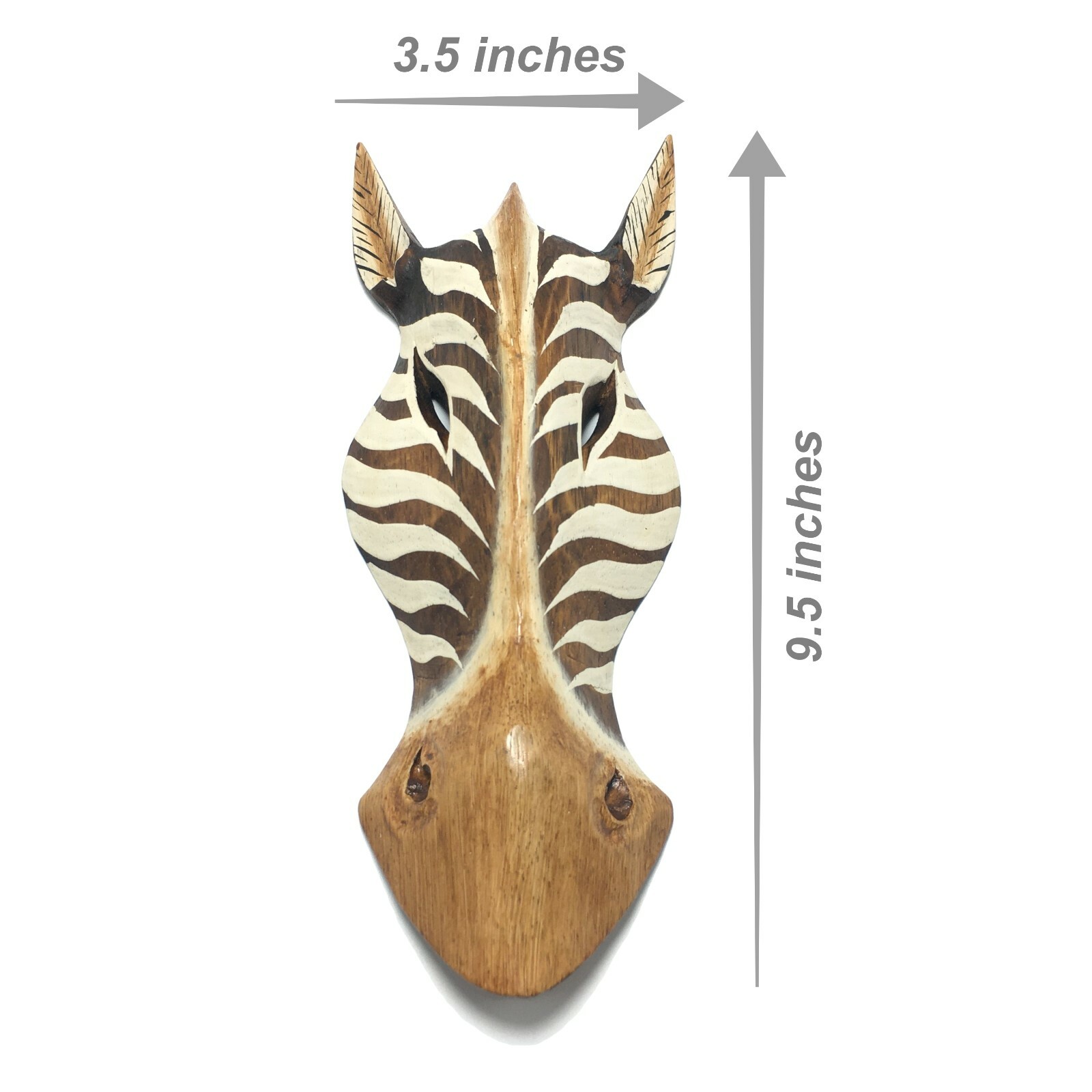 Animal Safari Horse Wood Masks Antelopes Brown Wall Decor Hanging 10 in ...