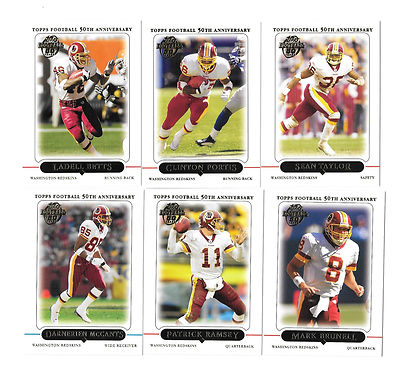 2005 TOPPS FOOTBALL TEAM SET WASHINGTON REDSKINS (11) RCS,CAMPBELL ...