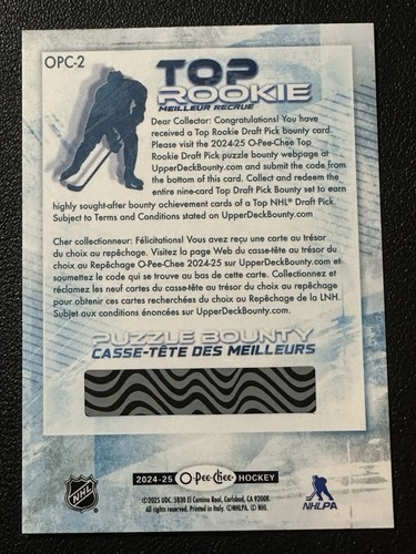 2024 O-Pee-Chee Top Rookie Bounty Redemption #OPC-2 Celebrini ??? | eBay