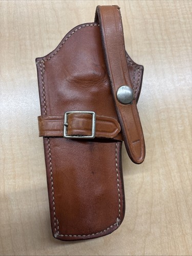 VINTAGE Safariland #43 Brown Leather Revolver LH Left Handed 22 Cal SA ...