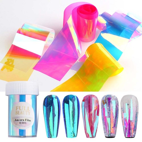Glass Paper Film Aurora Color Glass Paper Aurora Nail Art Sticker DIY ...